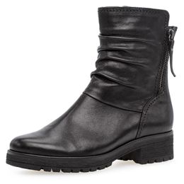Gabor Damen Stiefelette "Genua", Gr. 40, schwarz, Glattleder, unifarben, Schuhe, im slouchy Look, Weite G