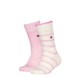 Socken Tommy Hilfiger "TH KIDS SOCK BRETON STRIPE", Damen, Gr. 31-34, pink, Baumwollmischung, normal, Socken Socken
