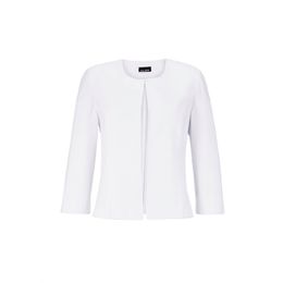 Jackenblazer GOLDNER "Eleganter Jersey-Kurzblazer", Damen, Gr. 38, gr&uuml;n (wei&szlig;), Obermaterial: 95% Polyester PES. 5% Elasthan EL., Modisch, Gerade, Blazer, leicht strukturierte, bequeme Jerseyware