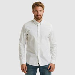 PME-Legend PME LEGEND Herren Langarmhemdhellwei&szlig;, Gr. 4XL, unifarben, Web, Obermaterial: 97% Baumwolle, 3% Elasthan, Hemden, mit Manschetten
