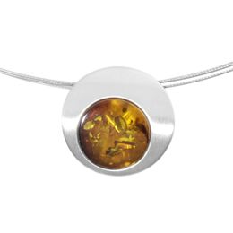 OSTSEE-SCHMUCK Damen Kette mit Anh&auml;nger "- Gleiter-Alina 19 mm - Silber 925/000 - Bernstein", 45, Silber 925 (Sterlingsilber), silber, Silber 925