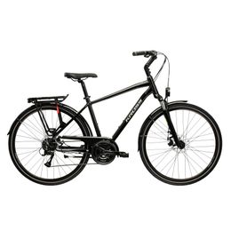 Trekkingrad KROSS "Herren-Trekkingrad 28" Trans 3.0 Schwarz 24 G&auml;nge Kollektion 2026" Gr. 48, schwarz, schwarz, Fahrr&auml;der, Herren, 48cm, 28 Zoll (71,12cm) hinten: 28 Zoll (71,12cm)