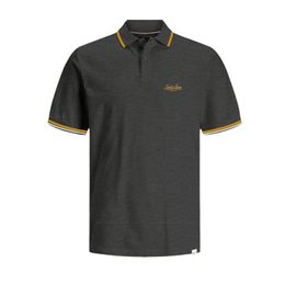 Jack & Jones JACK & JONES Herren Poloshirt "JORTEN POLO SS BMUSS25", grau, Gr. M, meliert, Jersey, Obermaterial: 50% Baumwolle, 50% Polyester, Shirts