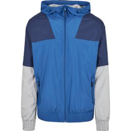 Allwetterjacke Urban Classics "Urban Classics Herren Zip Away Track Jacket", Damen, Gr. S, sportyblau, lightasphalt, 100% Polyester, mehrfarbig, normal, ohne Ausschnitt, Jacken