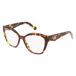 Prada PR20ZV Brille Damen | Fassung: Vollrand, Quadratisch, Braun Gelb