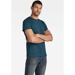 G-Star Raw T-Shirt G-STAR "Base-S T-Shirt", Herren, Gr. S (44/46), blau (legion blau htr), Jersey, Obermaterial: 100% Baumwolle, unifarben, regular fit normal, Rundhals, Shirts T-Shirt, mit kleinem Logo-Detail