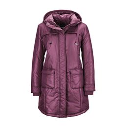 Winterjacke GOLDNER "Kurzgr&ouml;&szlig;e Anorak", Damen, Gr. 20, lila (beere), Obermaterial: 100% Polyester PES., Rippe, Jacken Winterjacke, Ziersteppung