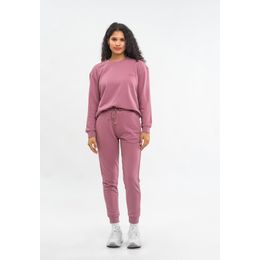Tom Barron Freizeitanzug WOMEN OVERSIZE FIT SWEATSHIRT AND PANTS SETS Damen Gr&ouml;&szlig;e L pink