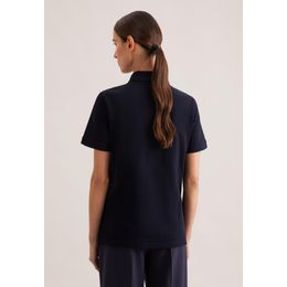 Seidensticker Damen Poloshirt "Schwarze Rose", blau, Gr. M, unifarben, 100% Baumwolle, Shirts, Polo Uni