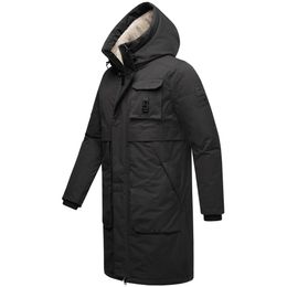 STONE HARBOUR Herren Wintermantel "Cyriaan XX", schwarz, Gr. M, Obermaterial: 55% Nylon, 45% Baumwolle. Innenfutter: 100% Polyester. Wattierung: 100%