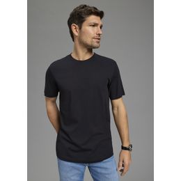 MAN'S WORLD MAN'S WORLD Herren Rundhalsshirt, schwarz-wei&szlig;, Basic, Gr. XL, unifarben, Single Jersey, Obermaterial: 100% Baumwolle, Shirts, Kurzarm, Regular Fit,