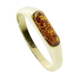OSTSEE-SCHMUCK Damen Fingerring "- Lisan - Gold 333/000 - Bernstein", 62, gold, Fingerringe