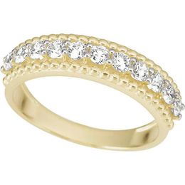 Firetti Damen Fingerring "Schmuck Geschenk Gold 333 Damenring Goldring Fantasie bicolor", 18, Gelbgold 333, 2mm, gelb, Gelbgold 333, Fingerringe, mit