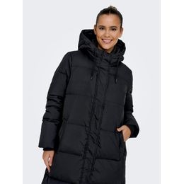 Steppmantel Only "ONLALICE DOWN COAT OTW", Damen, Gr. L, schwarz, Web, Obermaterial: 100% Polyester, unifarben, lang, M&auml;ntel Steppmantel