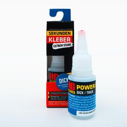 HG POWER GLUE Sekundenkleber Set 2-teilig dick und fl&uuml;ssig je 20 g - Klebstoffe & Dichtmittel