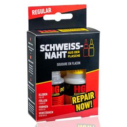 HGPower Glue Schwei&szlig;naht aus der Flasche Klebstoff Reparaturset 2-teilig Regular 20 g Kleber und 40 g Granulat - Zeltreparatur von HG POWER GLUE