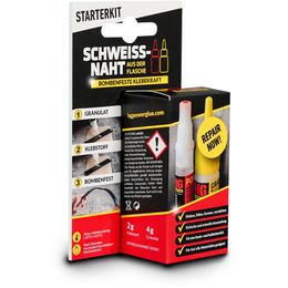 HGPower Glue Schwei&szlig;naht aus der Flasche Klebstoff Reparaturset 2-teilig Starter 2 g Kleber und 4 g Granulat - Zeltreparatur von HG POWER GLUE