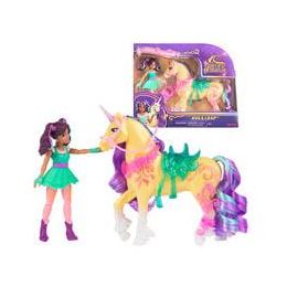 Spin Master Unicorn Academy - Ava und Einhorn Leaf, Spielfigur mit echter M&auml;hne und Schweif sowie B&uuml;rste
