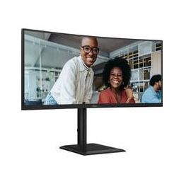 AOC CU34E4CV, LED-Monitor 86.4 cm (34 Zoll), schwarz, WQHD, VA, HDMI, DP, USB-C, KVM, USB-Hub, 120Hz Panel