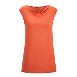 Tr&auml;gertop GOLDNER "Kurzgr&ouml;&szlig;e &Auml;rmelloses Top in Viskose-Jersey", Damen, Gr. 21, orange, Obermaterial: 95% Viskose CV. 5% Elasthan EL., gerade, keine/nicht relevant, Tops Tr&auml;gertop, breite Tr&auml;ger
