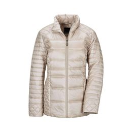 Steppjacke GOLDNER "Kurzgr&ouml;&szlig;e &Uuml;bergangsjacke mit Muster-Mix", Damen, Gr. 20, beige (taupe), Obermaterial: 100% Polyamid PA., gerade, Jacken Steppjacke, RV Taschen