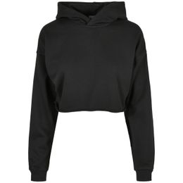 Sweatshirt Urban Classics "Urban Classics Damen Ladies Oversized Cropped Hoody", Damen, Gr. 5XL, schwarz, 65% Baumwolle, 35% Polyester, unifarben, Sweatshirts Sweatshirt