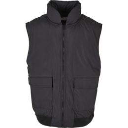 Jerseyweste Urban Classics "Urban Classics Herren Clean Puffer Vest", Herren, Gr. M, schwarz, 100% Polyester, Rundhals, Westen
