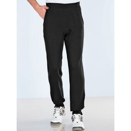 Jogginghose CLASSIC, Herren, Gr. 26, Unterbauchgr&ouml;&szlig;en, schwarz, 100% Baumwolle, meliert, unifarben, lang, Hosen Jogginghose