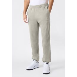 Jogginghose Champion "ICONS Terry Elastic Cuff Pants Large Logo", Herren, Gr. L, N-Gr, mdg, Obermaterial: 69% Baumwolle, 31% Polyester, Hosen Jogginghose, mit elastischen B&uuml;ndchen, f&uuml;r Sportmode