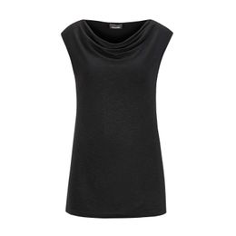 Tr&auml;gertop GOLDNER "Kurzgr&ouml;&szlig;e &Auml;rmelloses Top in Viskose-Jersey", Damen, Gr. 24, schwarz, Obermaterial: 95% Viskose CV. 5% Elasthan EL., gerade, keine/nicht relevant, Tops Tr&auml;gertop, breite Tr&auml;ger