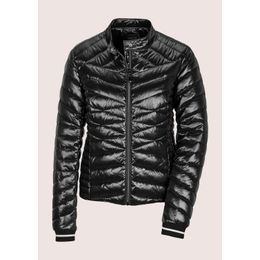 Madeleine Mode Kurzjacke MADELEINE "Steppjacke Moderne Daunenjacke mit Stehkragen", Damen, Gr. 40, schwarz, Obermaterial: 100% Polyamid PA., Modern, gerade, Jacken Kurzjacke, modischer Sandwichstepp