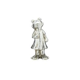 HOME STORY Deko Frosch silber Polyresin (Kunstharz) Ma&szlig;e (cm): B: 18 H: 40 T: 15.5 &raquo; M&ouml;bel Kraft