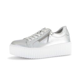 Sneaker Gabor "Sneaker low", Damen, Gr. 35,5, silber, Schuhe Sneaker