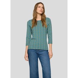 Print-Shirt Rabe "T-Shirt", Damen, Gr. 40, dunkelblau, 92%Viskose, 8%Elastan, tailliert, Shirts