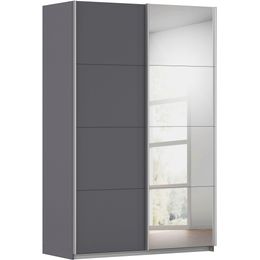 Schwebet&uuml;renschrank Rauch "Kleiderschrank Schrank Garderobe Schlafzimmerschrank CORTONA", graumetallic, B:136cm H:210cm T:62cm, Holzwerkstoff, Schr&auml;nke, Schwebet&uuml;renschrank, in 3 Ausstattungen BASIC/CLASSIC/PREMIUM (SOFT-CLOSE) MADE IN GERMANY