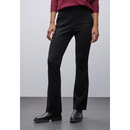 Bootcuthose Street One "Style Hope", Damen, Gr. 38, L&auml;nge 32, schwarz, Web, Obermaterial: 62% Viskose, 34% Polyamid, 4% Elasthan, unifarben, skinny fit lang, Hosen Bootcuthose, mit elastischem Bund