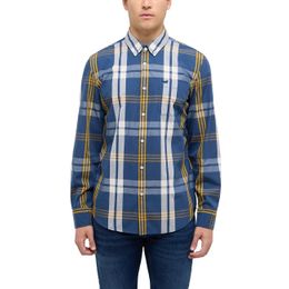 Langarmhemd Mustang "Herren Style Chester", Herren, Gr. L, US-Gr&ouml;&szlig;en, bunt 12859, Web, 100% Baumwolle, kariert, regular fit, Hemden Langarmhemd