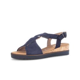Keilsandalette Gabor "Keilsandalette", Damen, Gr. 38,5, blau, Schuhe