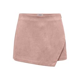 Hosenrock Only "ONLMIST-STINA LIFE MW FAUX SUE SKORT PNT", Damen, Gr. L, misty rose, Web, Obermaterial: 95% Polyester, 5% Elasthan, unifarben, kurz, R&ouml;cke Hosenrock, aus weichem Wildlederimitat