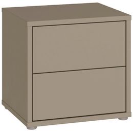 Nachtkommode FORTE "Alice Springs", taupe, B:49,8cm H:47,9cm T:41,5cm, Holzwerkstoff, Sideboards, Nachtkommode, Schubk&auml;sten mit Vollauszug, Push to Open