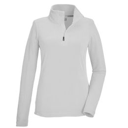 Fleeceshirt Killtec "KSW 62 WMN FLC SHRT", Damen, Gr. 46, wei&szlig; (gebrochenes wei&szlig;), Obermaterial: 100% Polyester, Shirts Fleeceshirt, f&uuml;r Sportmode und Outdoormode, aus Polyester, pflegeleicht