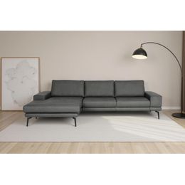 Ecksofa DIE PLANBAR "PN-EM20061, wahlweise frei im Raum stellbar", torro anthrazit, B:310cm H:86cm T:180cm, Sofas, Ecksofa, wahlweise mit echt bezogenem R&uuml;cken und Sitztiefenverstellung
