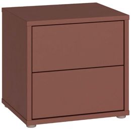 Nachtkommode FORTE "Alice Springs", terracotta, B:49,8cm H:47,9cm T:41,5cm, Holzwerkstoff, Sideboards, Nachtkommode, Schubk&auml;sten mit Vollauszug, Push to Open