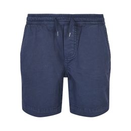 Stoffhose Urban Classics "Urban Classics Herren Boys Strech Twill Joggshorts", M&auml;dchen, Gr. 146/152, Normalgr&ouml;&szlig;en, dunkelblau, 98% Baumwolle, 2% Elasthan, unifarben, normal, Hosen Stoffhose