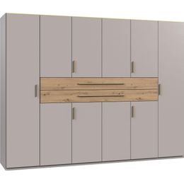 Dreht&uuml;renschrank wimex "Digit, erh&auml;ltlich in den Breiten 180cm, 225cm oder 270cm", kaschmir, absetzung und griffe artisan eiche nachbildung, B:270cm H:208cm T:58cm, Holzwerkstoff, Schr&auml;nke, Dreht&uuml;renschrank, Kleiderschrank inkl. zwei Schubk&auml;sten in zentraler H&ouml;he