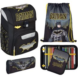 Schulranzen Scooli "Easy Start", Jungen, Gr. B/H/T: 29,5cm x 36,5cm x 29cm, batman, Polyester, Rucks&auml;cke Schulranzen
