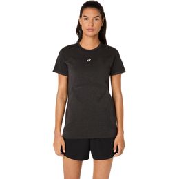 Laufshirt asics "ROAD SEAMLESS SS TOP", Damen, Gr. XS, performance schwarz, graphite grau, Obermaterial: 65% Polyamid, 35% Polyester, Shirts Laufshirt, nahtlose Strickkonstruktion, mit ACTIBREEZE&trade; Technologie