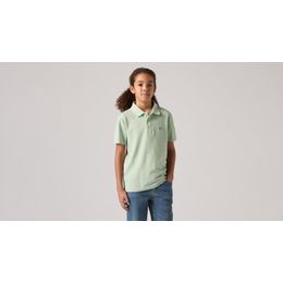 Poloshirt LEVI'S KIDS "LVB BACK NECK TAPE POLO", M&auml;dchen, Gr. 8 (128), cameo gr&uuml;n, Single Jersey, Obermaterial: 100% Baumwolle, Shirts Poloshirt, for BOYS