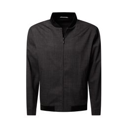 Blouson Pierre Cardin, Damen, Gr. 54, schwarzened pearl, Web, Obermaterial: 54% Schurwolle, 44% Polyester, 2% Elasthan, unifarben, bequem h&uuml;ftbedeckend, Rundhals, B&uuml;ndchen, Jacken Blouson, mit Wolle