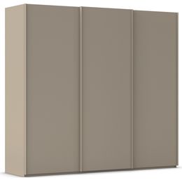 Kleiderschrank Rauch "Schwebet&uuml;renschrank Schrank Garderobe Ankleide Schlafzimmer TARO", fango, griffleisten fango, B:242cm H:223cm T:69cm, Holzwerkstoff, Schr&auml;nke, Kleiderschrank, 4 Breiten, optional Passepartout mit/ohne Beleuchtung MADE IN GERMANY